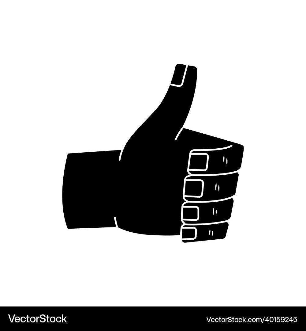 A gesture sign - thumbs up recommendation simple Vector Image