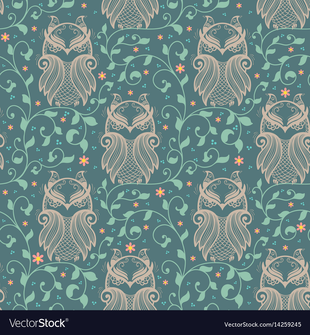 Abstract pattern element with floral Royalty Free Vector