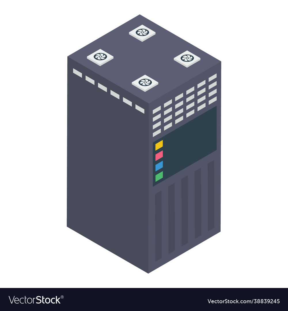 Data server rack Royalty Free Vector Image - VectorStock