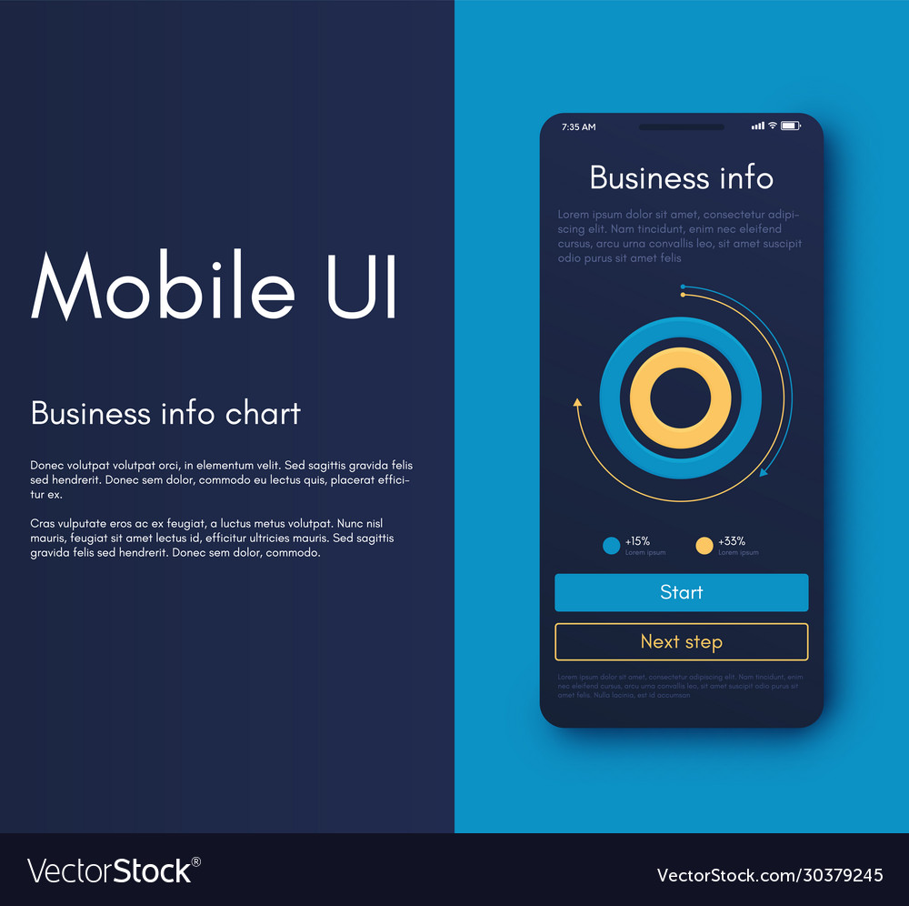 Mobile Application Interface Ui Design Royalty Free Vector
