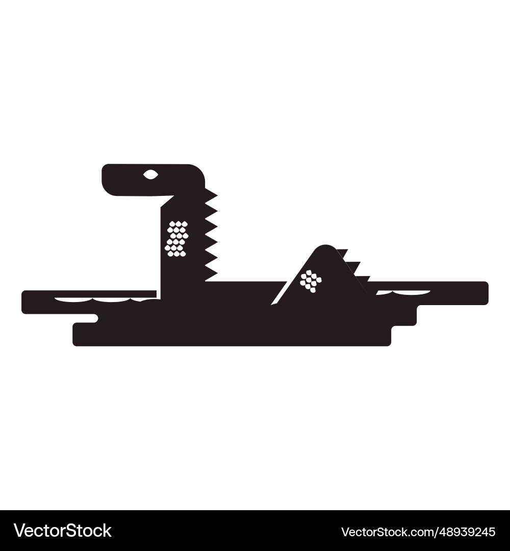 Nessie loch ness monster black Royalty Free Vector Image
