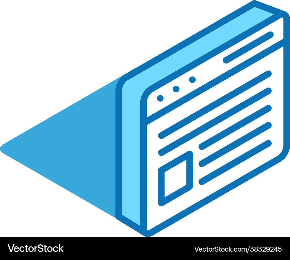 Web page isometric icon social networks best Vector Image