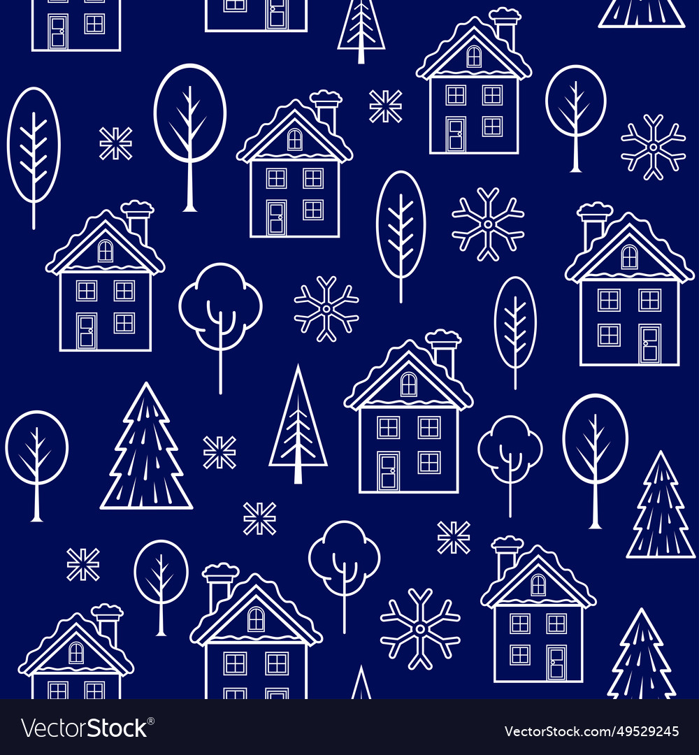 Winter pattern seamless Royalty Free Vector Image