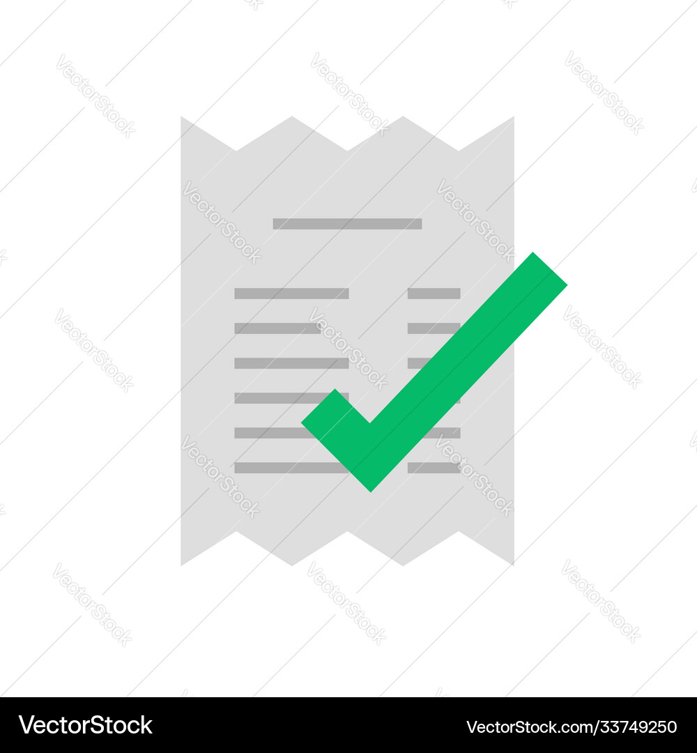 Bill paid icon success payment approved Royalty Free Vector