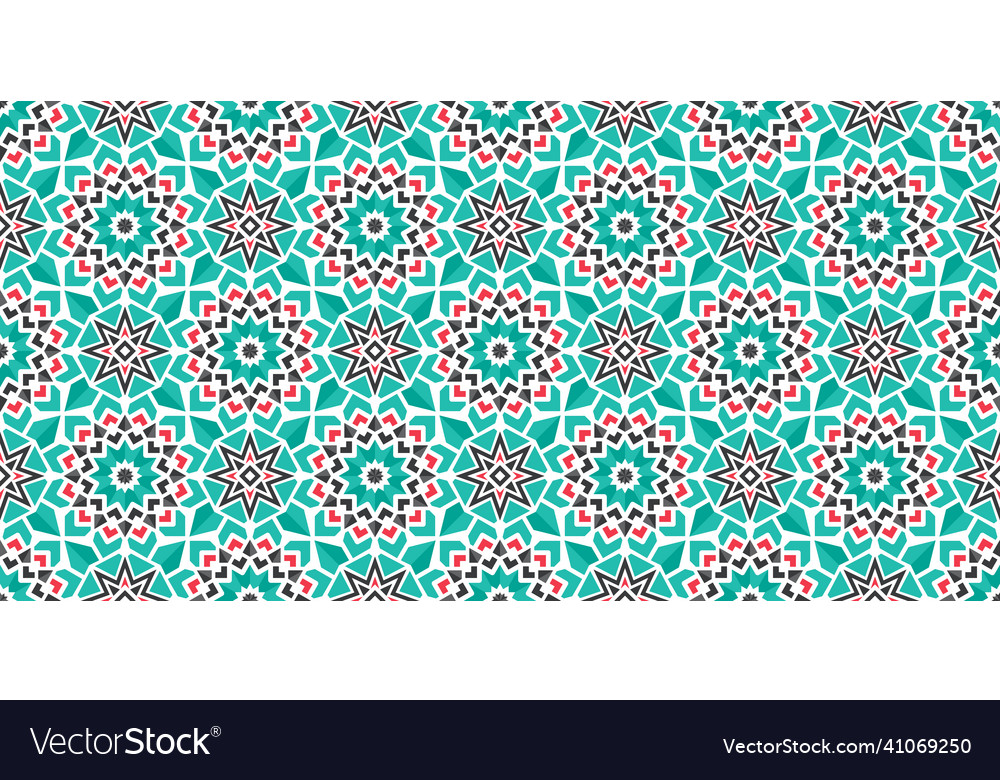 Border arabic pattern Royalty Free Vector Image