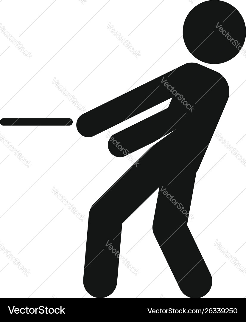 Business tug war icon simple style Royalty Free Vector Image