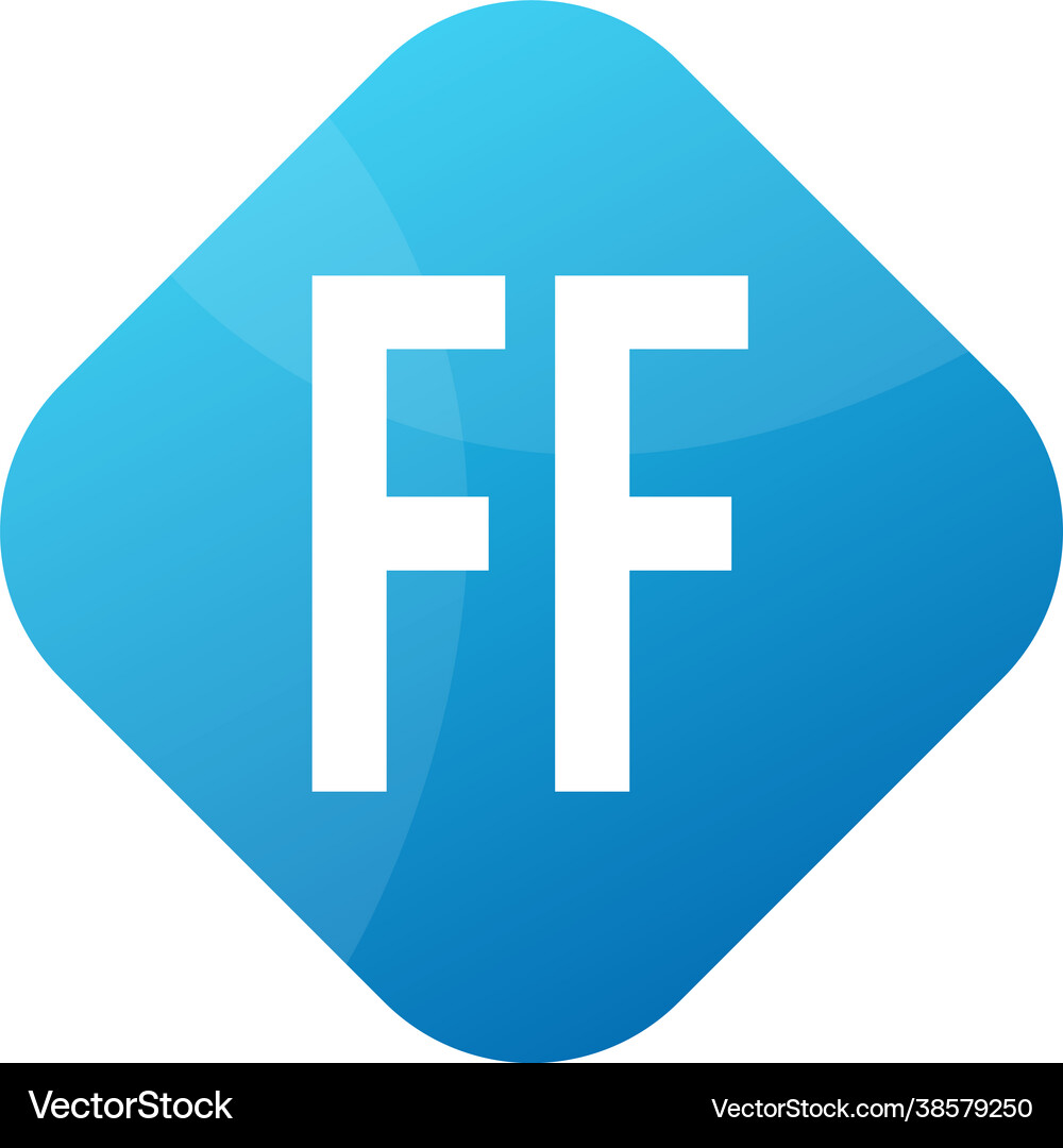 Ff letter logo design with simple style Royalty Free Vector