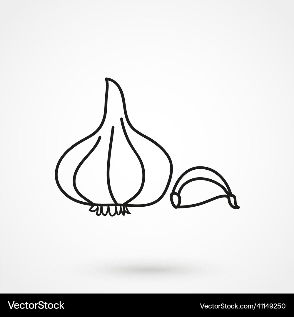 Garlic icon in a simple style Royalty Free Vector Image