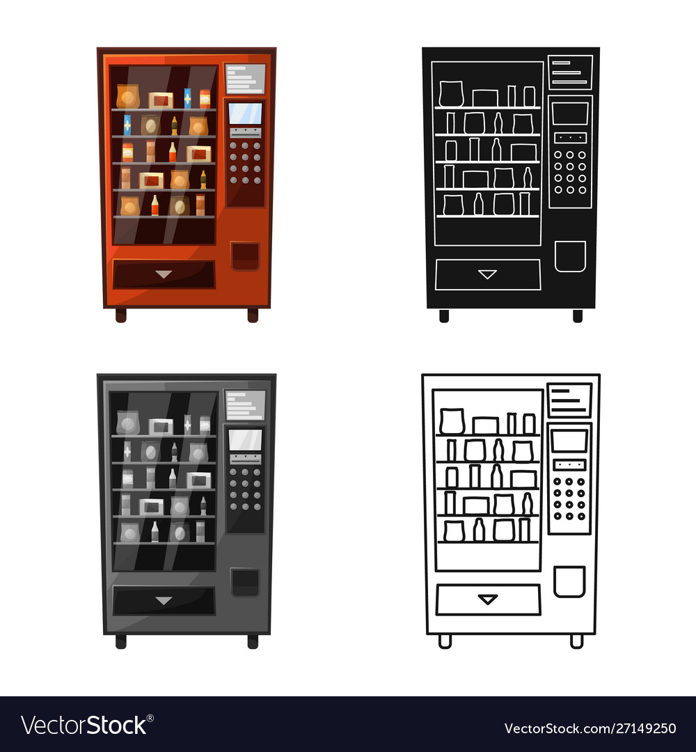 Isolated object automat and machine icon set Vector Image
