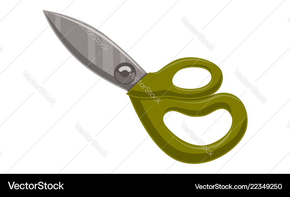 Scissor template isolated color Royalty Free Vector Image
