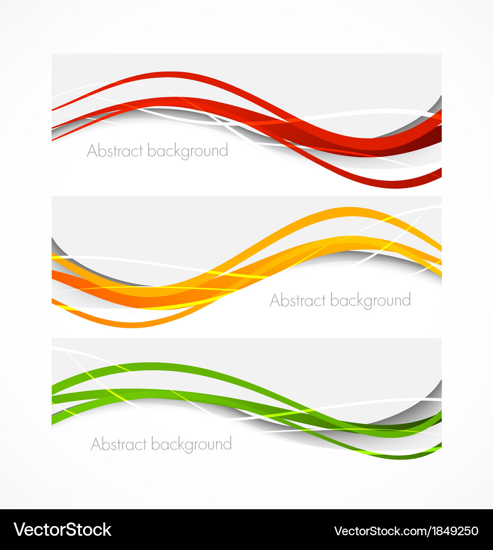 Set of wavy banners Royalty Free Vector Image - VectorStock