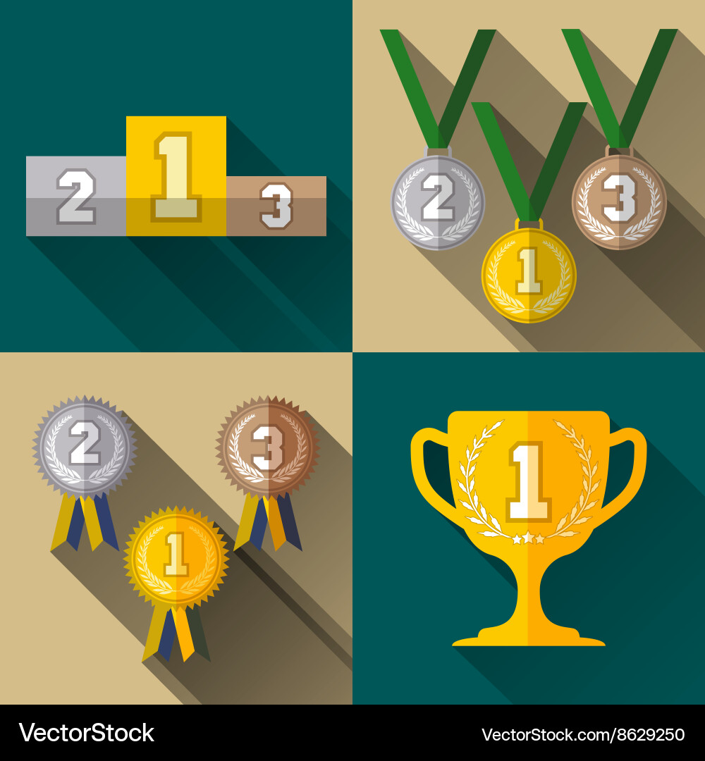 Sport winner signs Royalty Free Vector Image - VectorStock