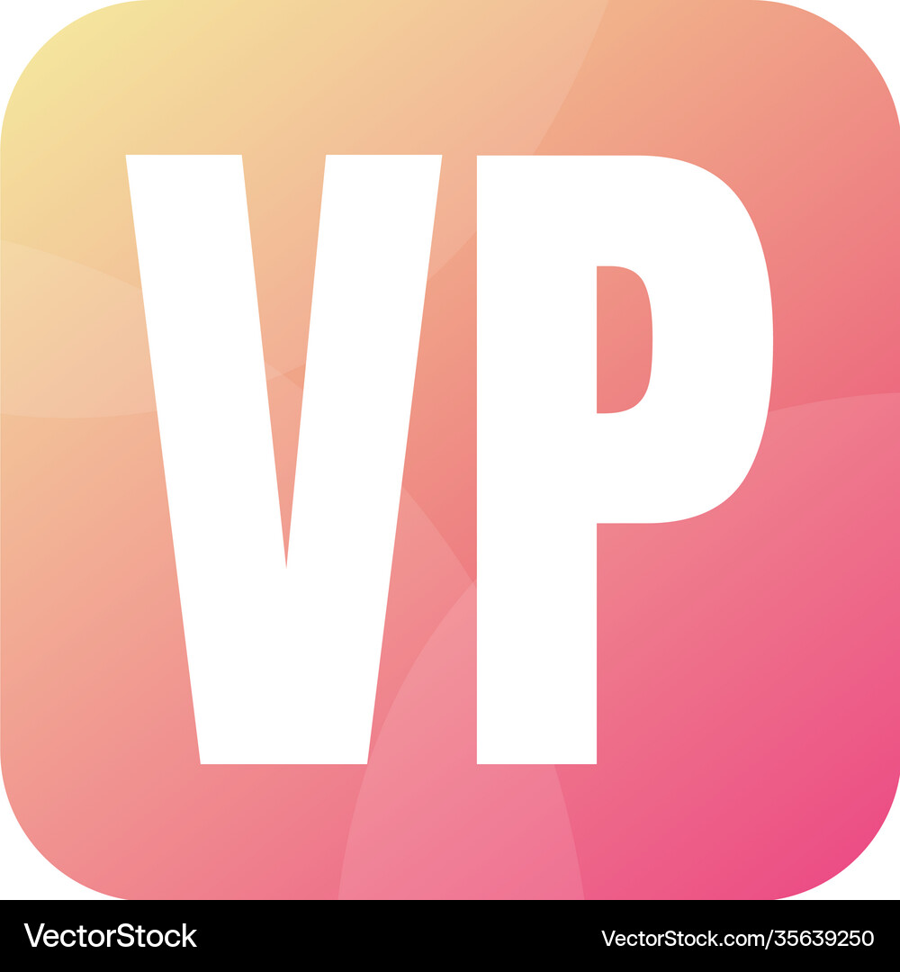 Vp letter logo design with simple style Royalty Free Vector