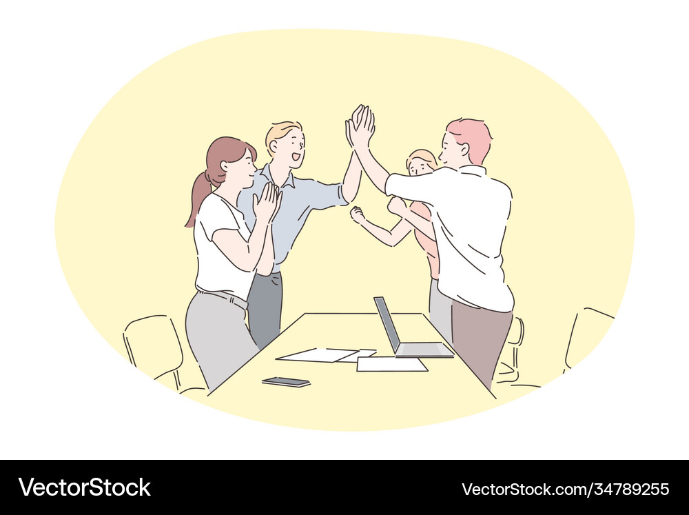 Agreement teamwork deal business successful Vector Image