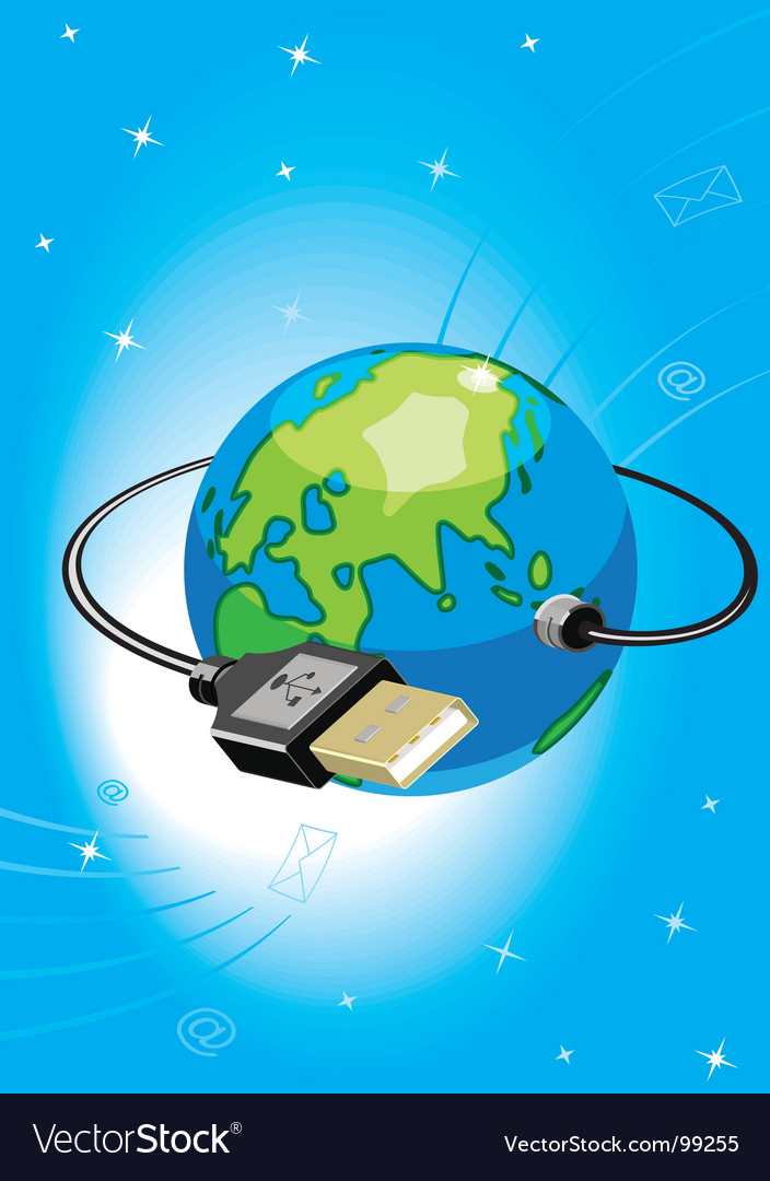 Computer world Royalty Free Vector Image - VectorStock