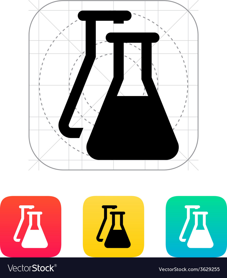 Flasks icon Royalty Free Vector Image - VectorStock