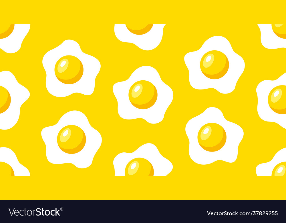 Fried egg seamless pattern Royalty Free Vector Image