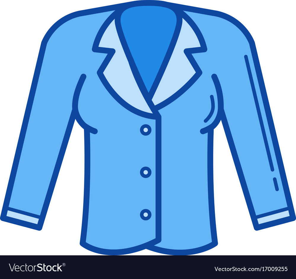 Jacket line icon Royalty Free Vector Image - VectorStock