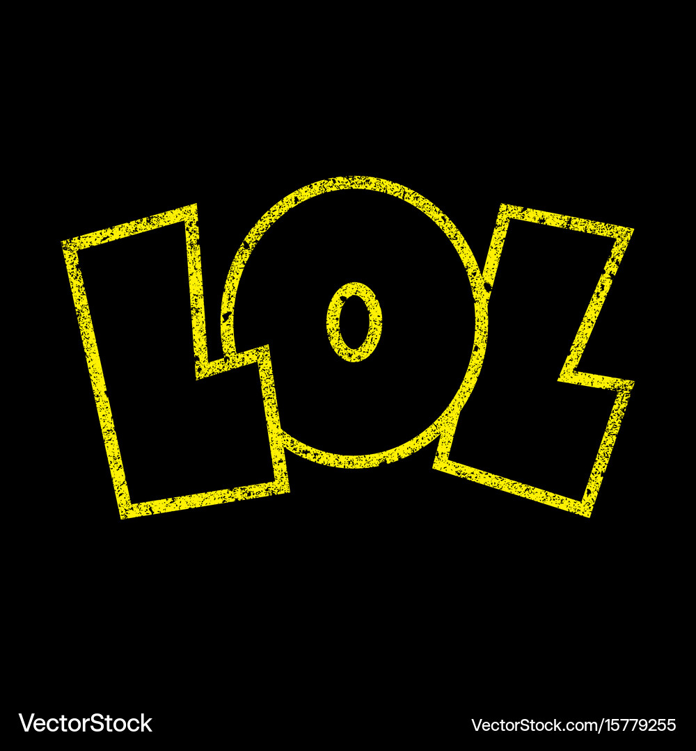 Lol cartoon lettering Royalty Free Vector Image