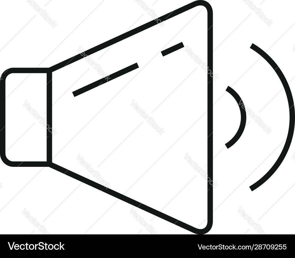 Music play icon outline style Royalty Free Vector Image