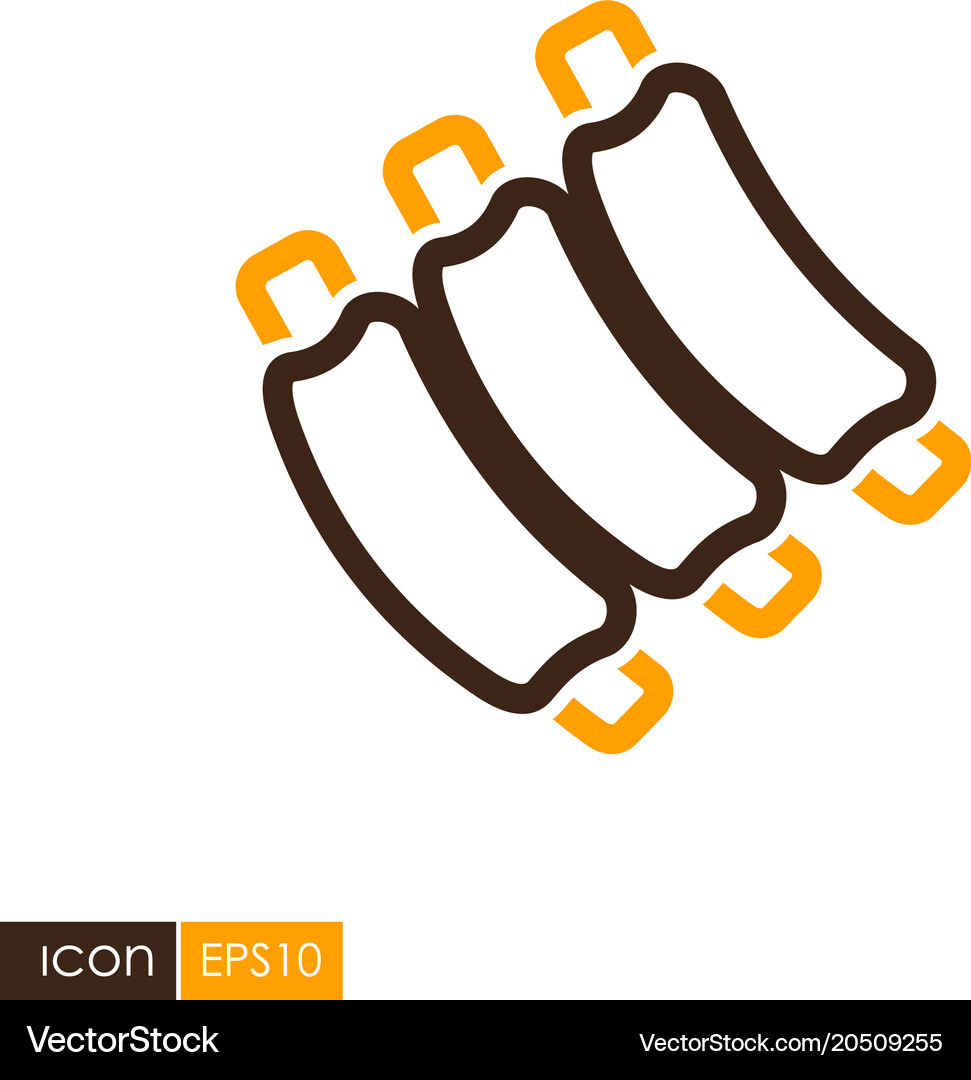 Ribs food meat icon Royalty Free Vector Image - VectorStock