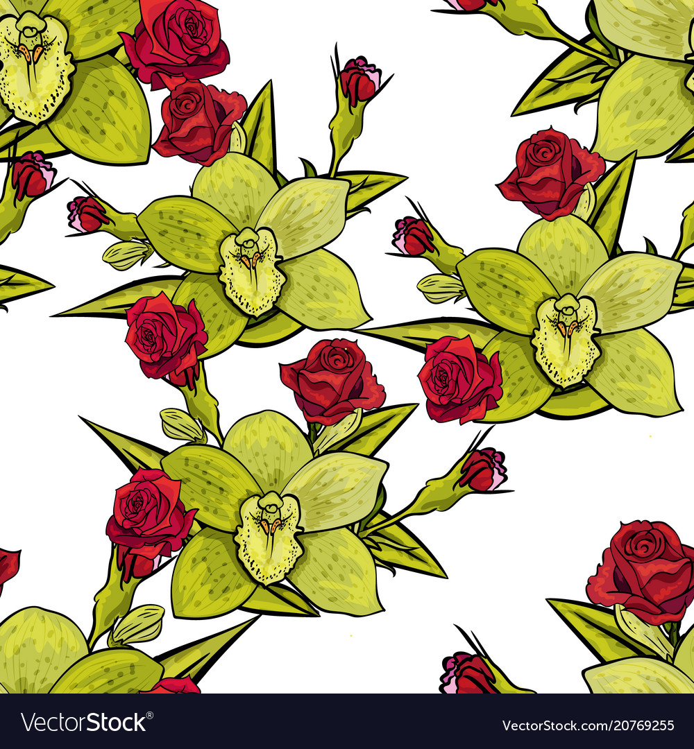 Seamless flower pattern Royalty Free Vector Image