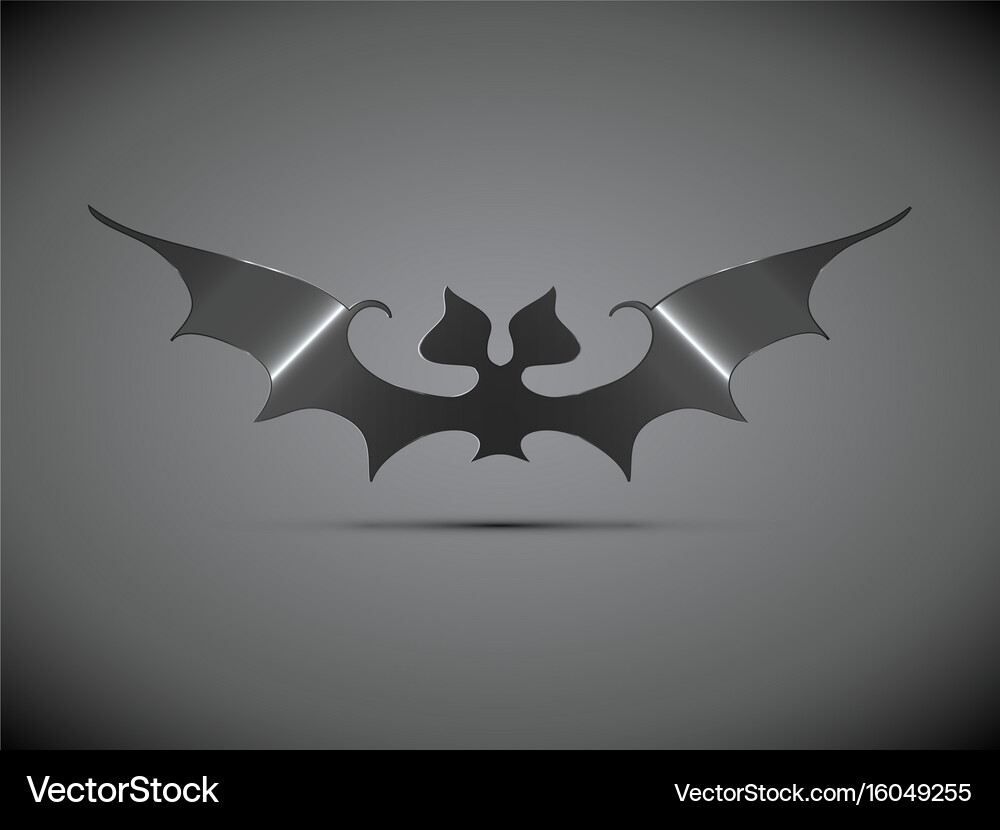 Steel bat halloween logo Royalty Free Vector Image