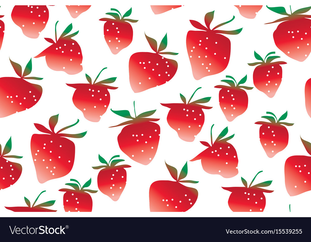 Strawberries seamless pattern Royalty Free Vector Image