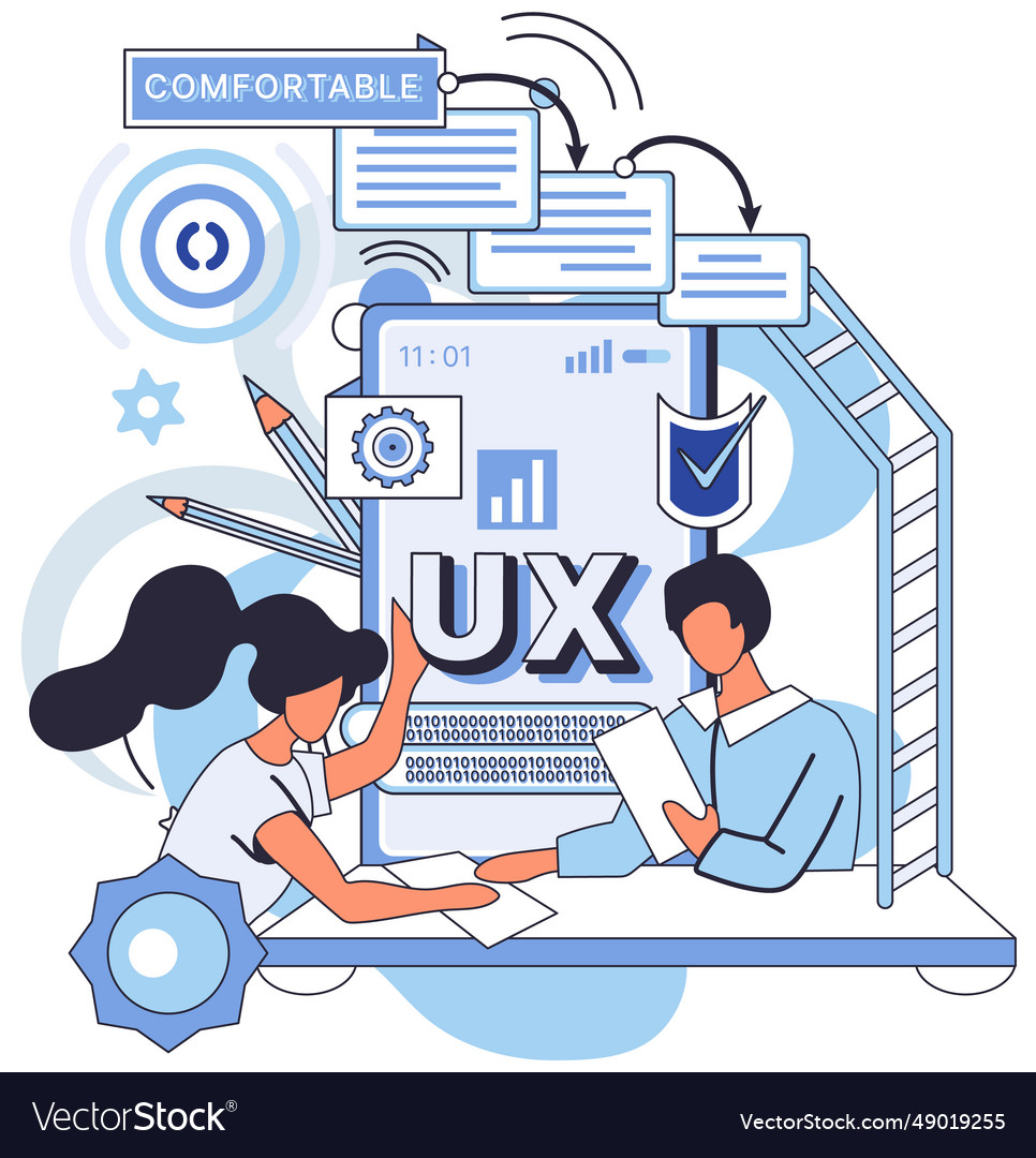 Ux design metaphor user interface conversation Vector Image Ux design metaphor user interface conversation Vector Image