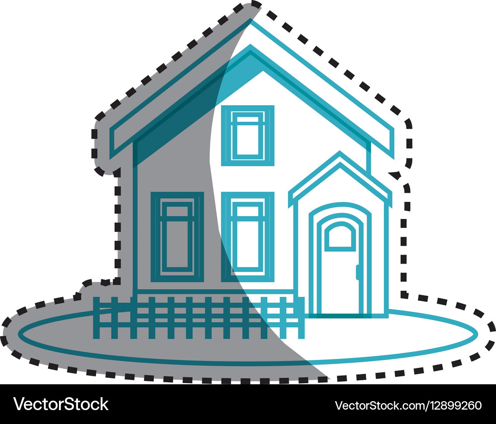 Exterior house isolated icon Royalty Free Vector Image