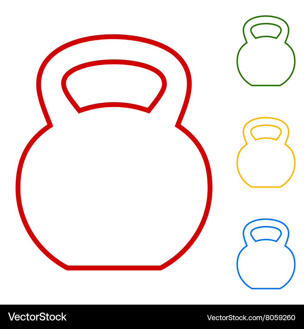 Fitness dumbbell sign Royalty Free Vector Image