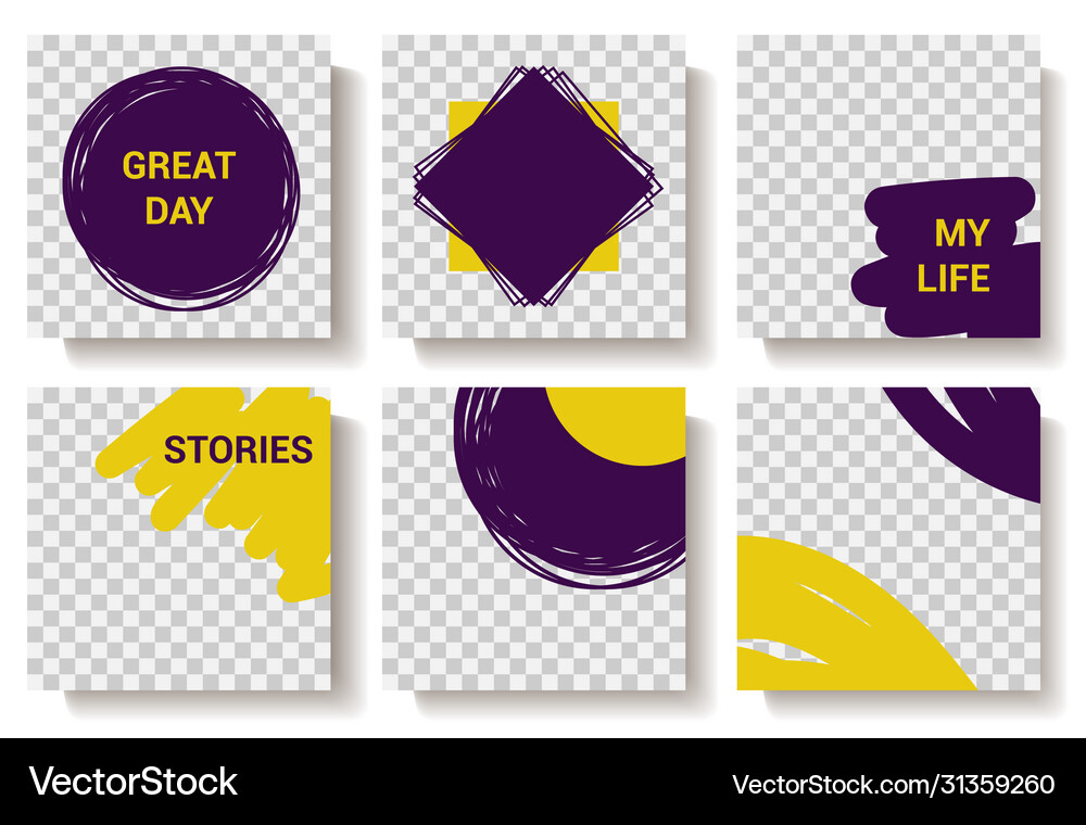 Modern design square web banner for social media Vector Image