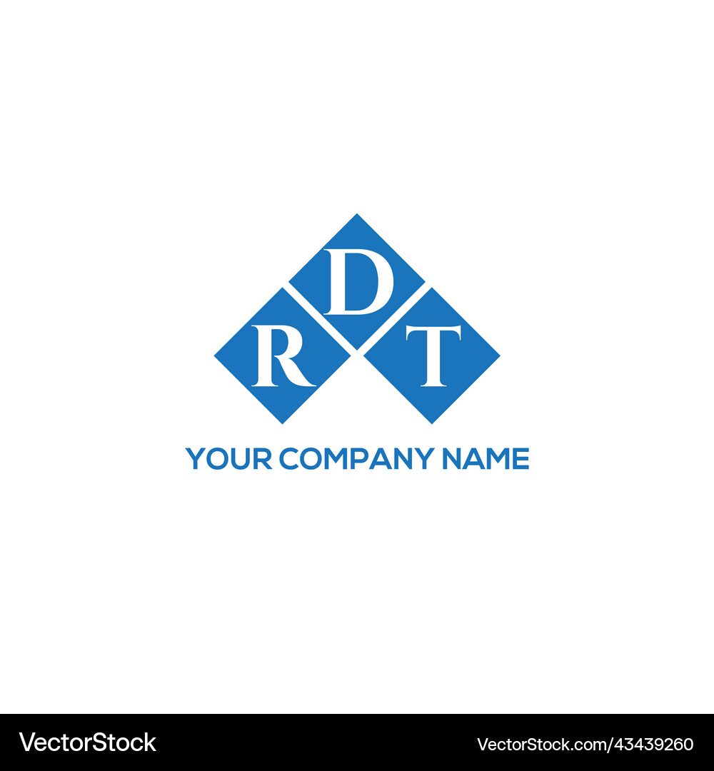 Rdt letter logo design on white background Vector Image