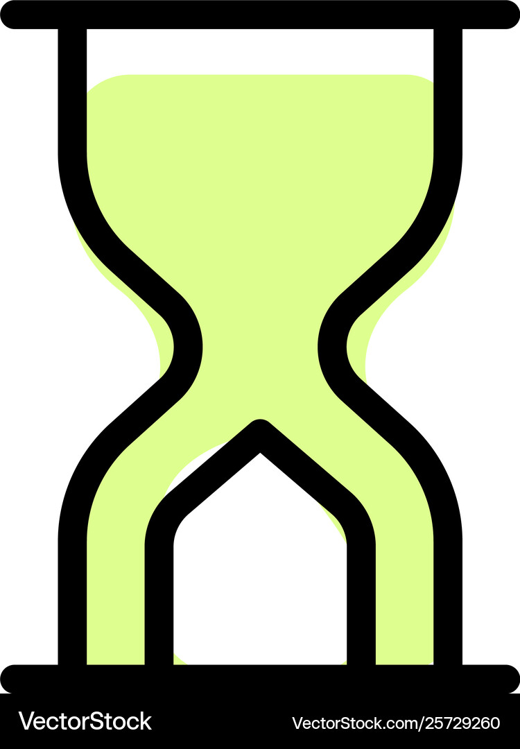 Transparent traditional sand hourglass timer Vector Image