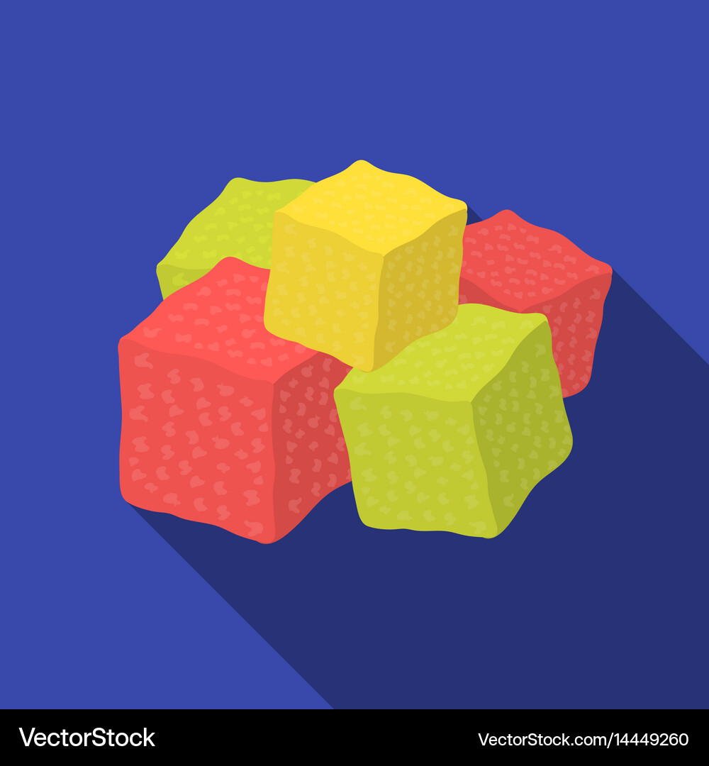 Turkish delight icon in flat style isolated Vector Image
