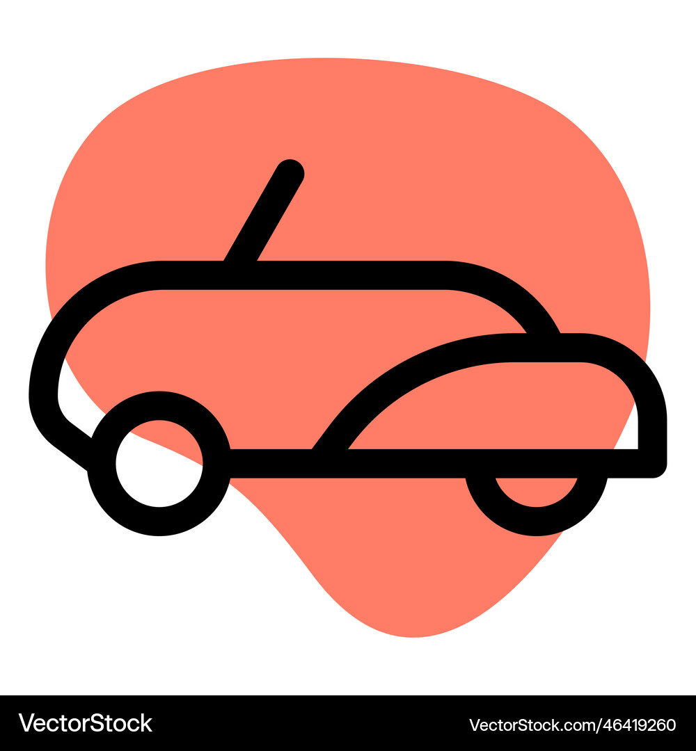 Unique designed roadster car for recreation Vector Image