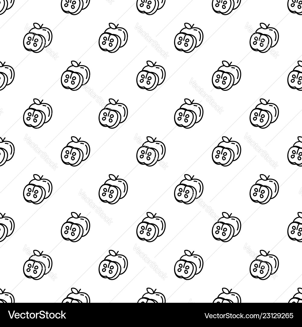 Apple pattern seamless Royalty Free Vector Image