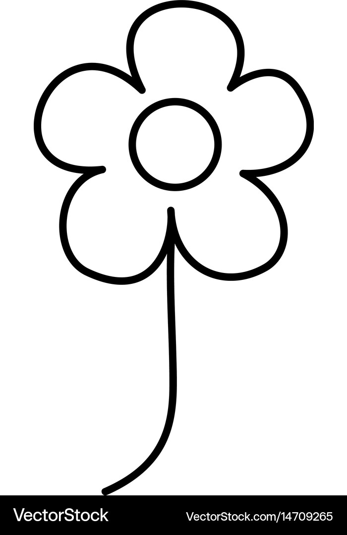 Beautiful flower decoration icon Royalty Free Vector Image