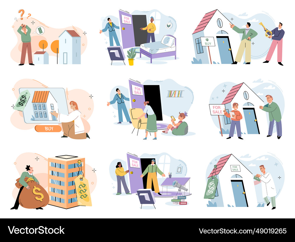 Buying house the beautifully Royalty Free Vector Image