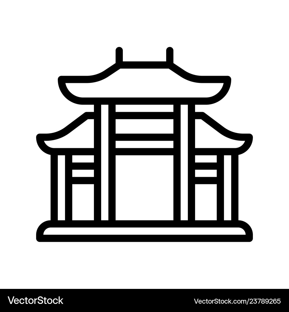 Chinese architectural arch lunar new Royalty Free Vector