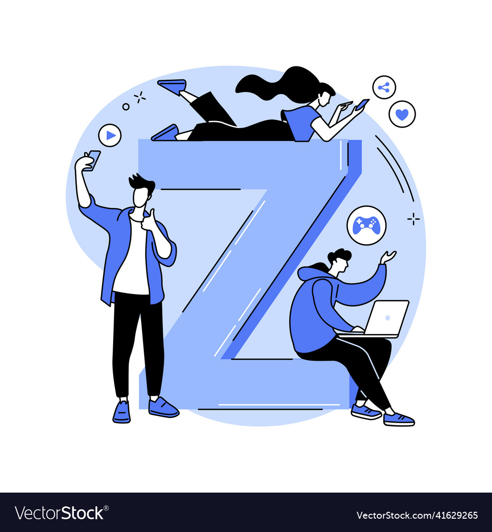 Generation z abstract concept Royalty Free Vector Image