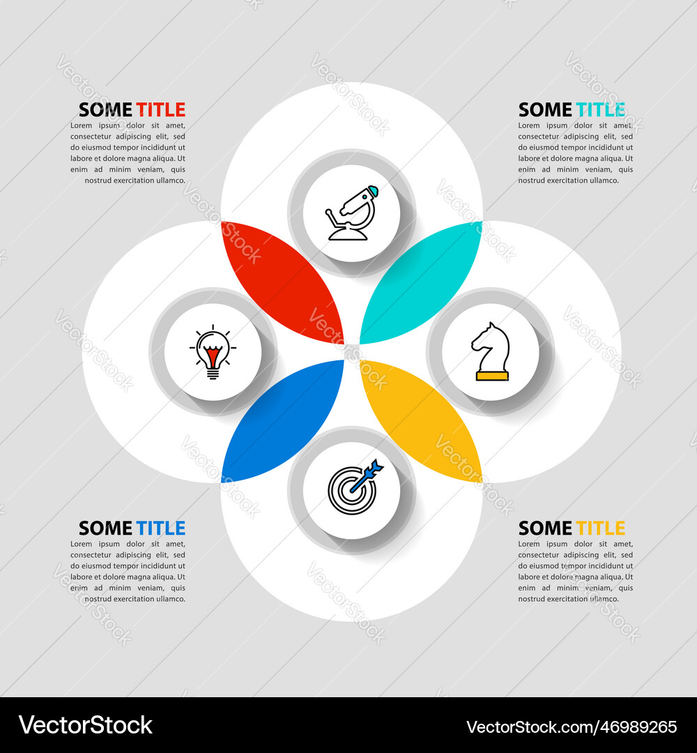 Infographic template with icons and 4 options Vector Image