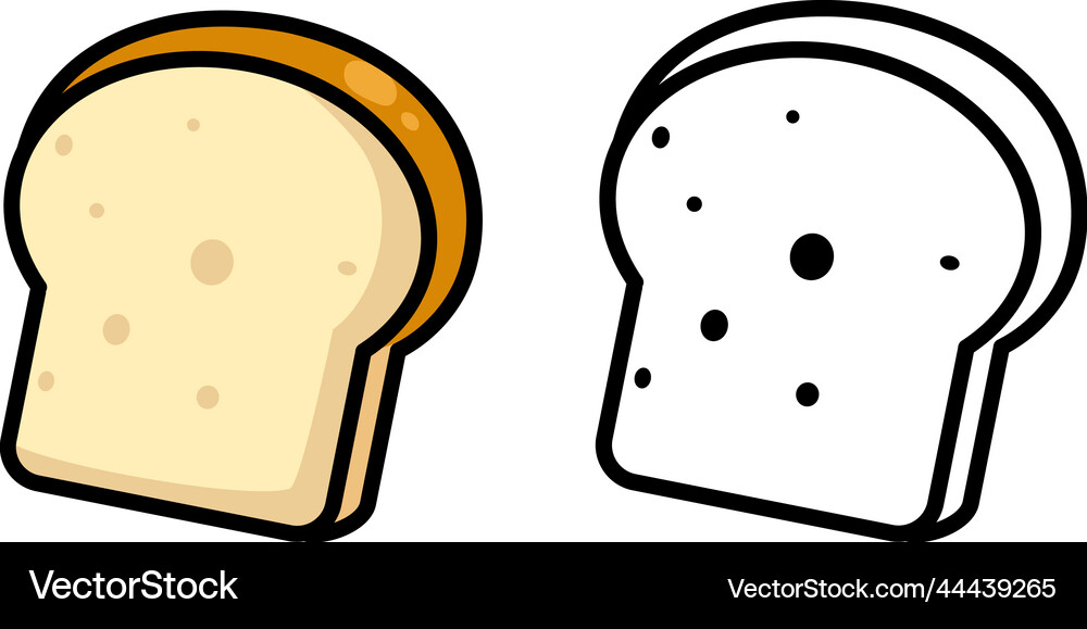 Isolated colorful and black white sliced Vector Image
