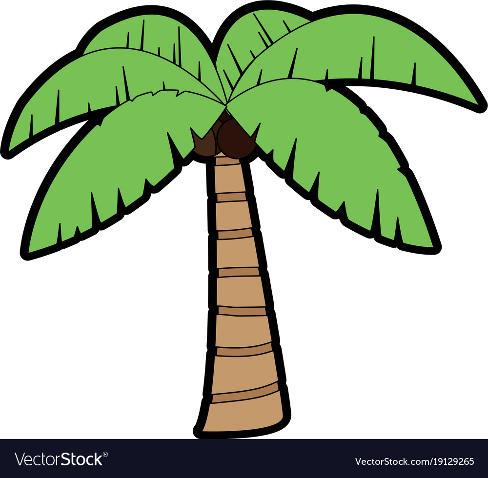 Isolated palm tree design Royalty Free Vector Image