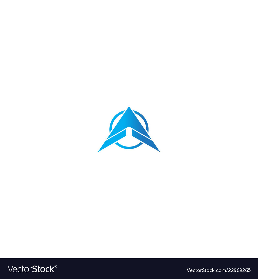 Triangle arrow up business company logo Royalty Free Vector