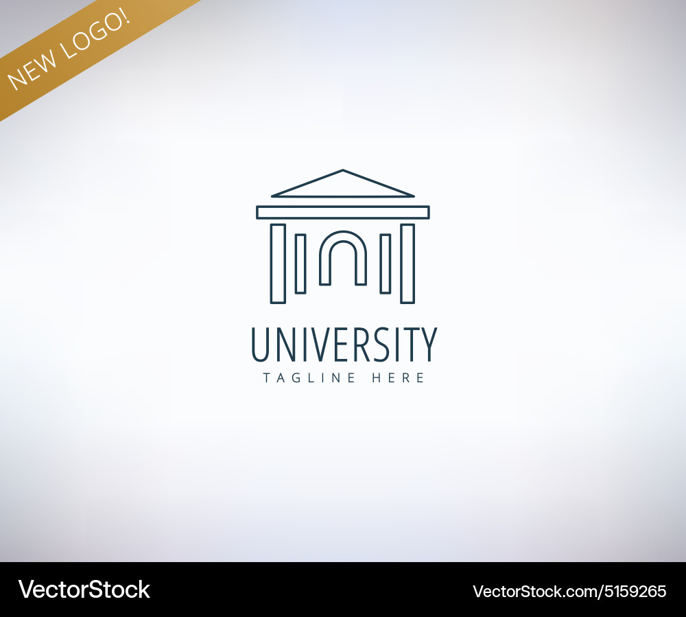 University logo icon education students Royalty Free Vector