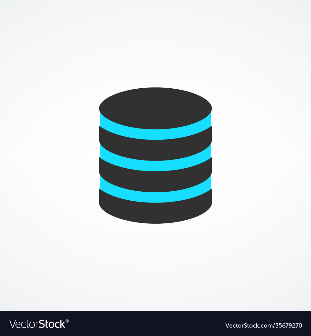 Cloud database icon server storage Royalty Free Vector Image