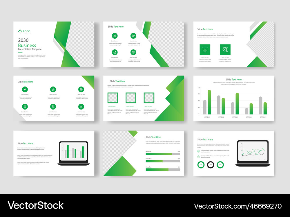 Corporate business presentation slides template Vector Image