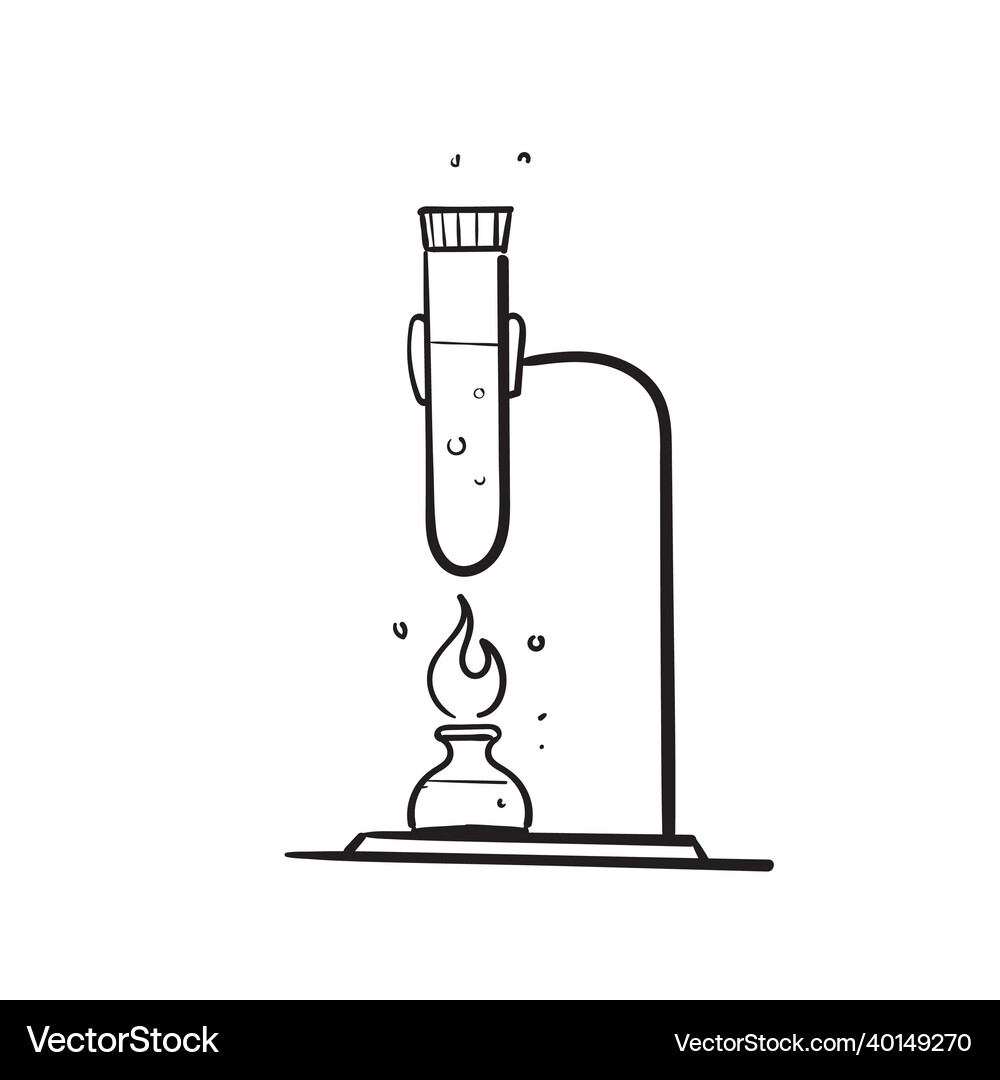 Hand drawn doodle laboratory equipment isolated Vector Image