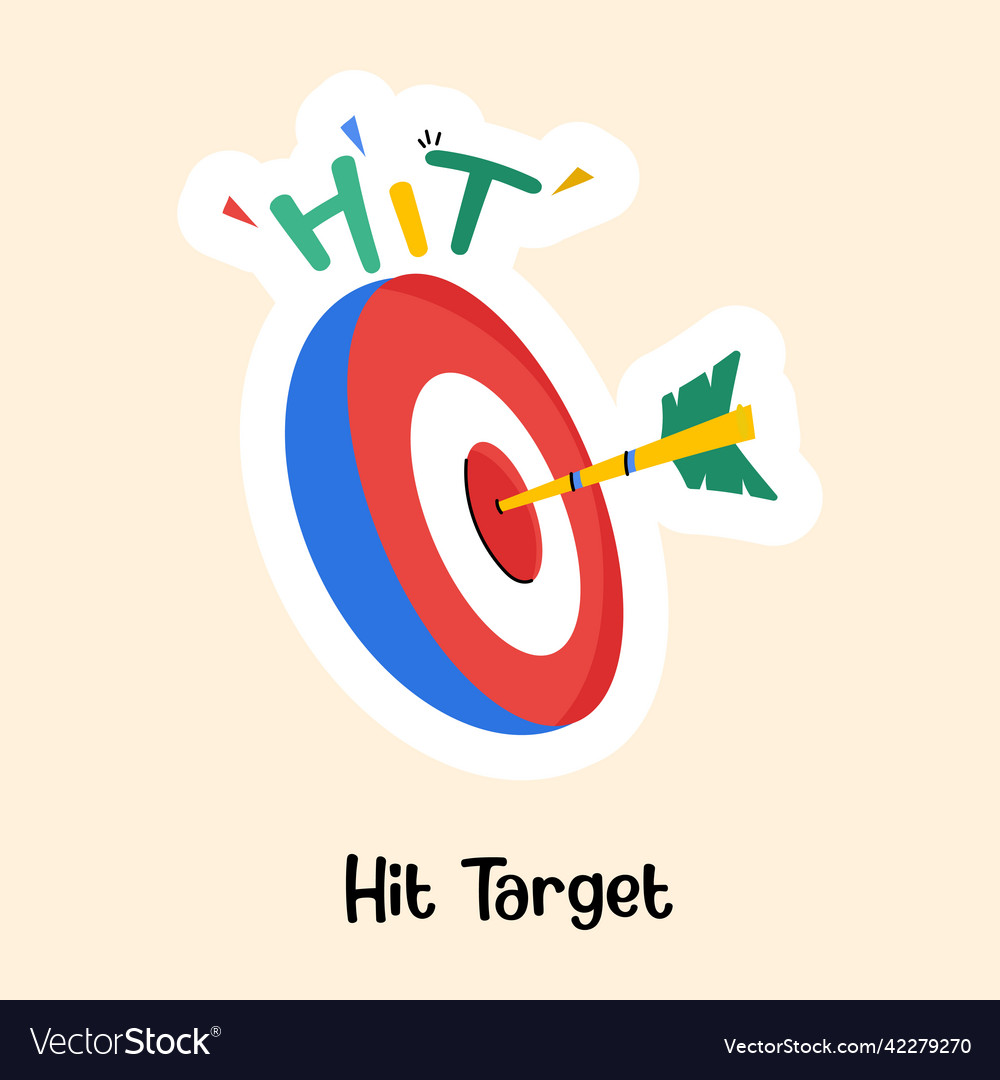 Hit target Royalty Free Vector Image - VectorStock Hit target Royalty Free Vector Image - VectorStock